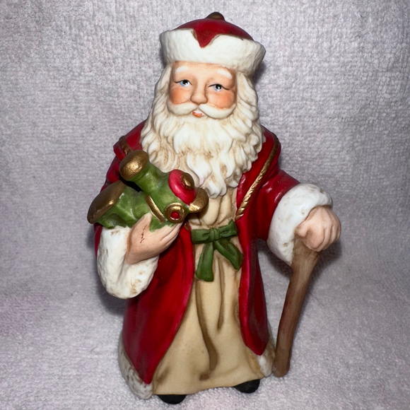 Homco | Holiday | Vintage Homco Father Christmas Old World Santa Wtrain ...